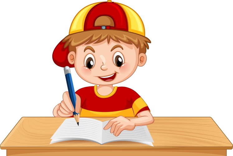 Cute Boy Writing Vector Images (over 1,900)