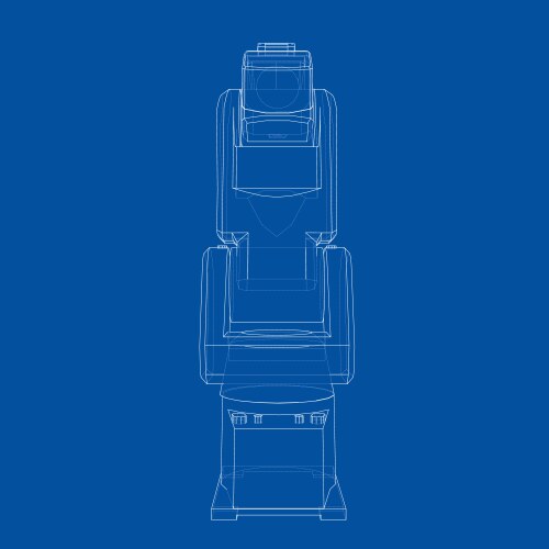 Robot arm low poly manipulator part construct Vector Image