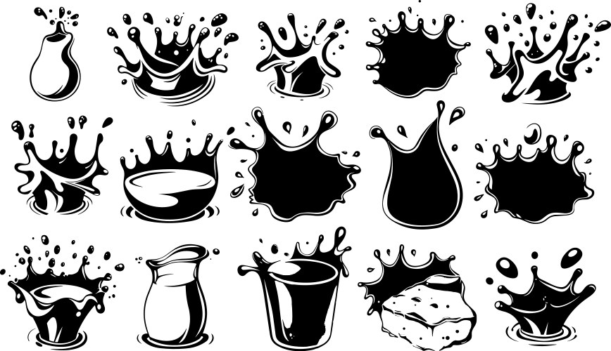 Milk Splatter Vector Images (over 2,400)