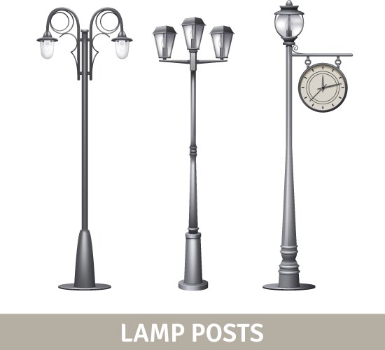 Lanterns realistic set Royalty Free Vector Image