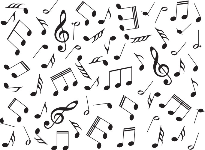 Music notes background Royalty Free Vector Image