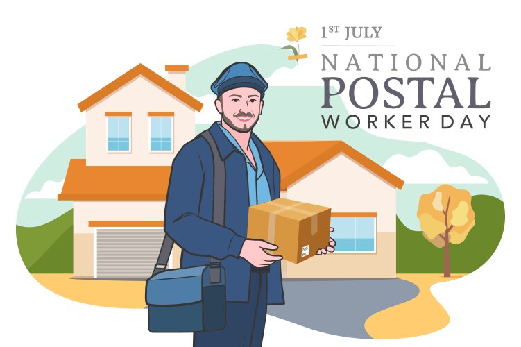 National postal workers day celebration Royalty Free Vector