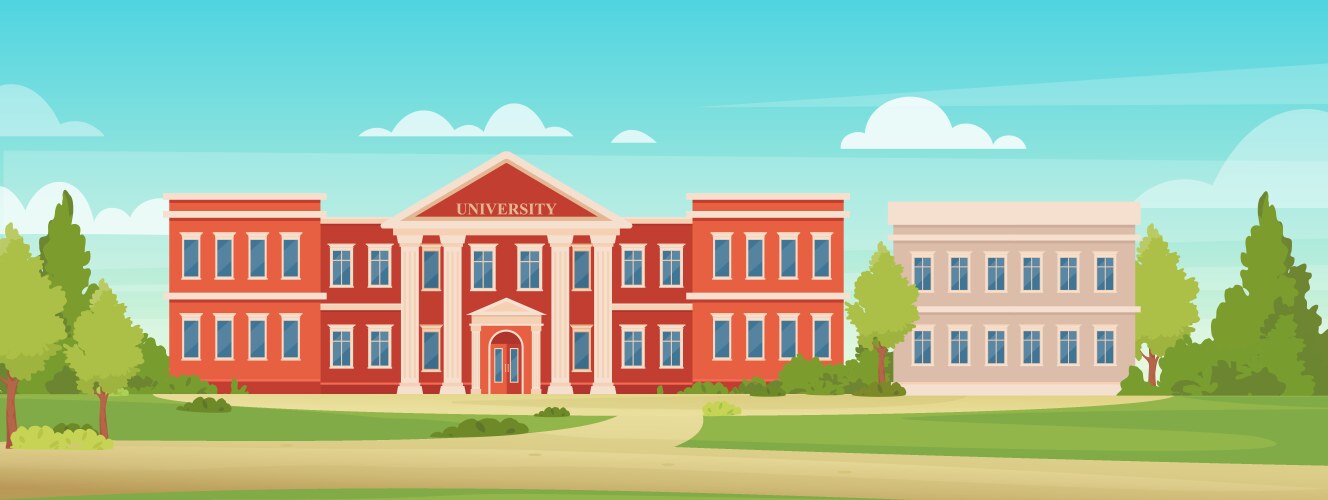 Building university science college campus Vector Image