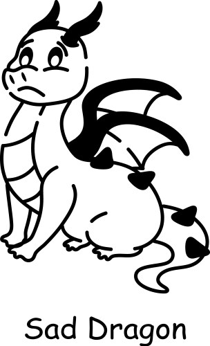 Relax dragon Royalty Free Vector Image - VectorStock