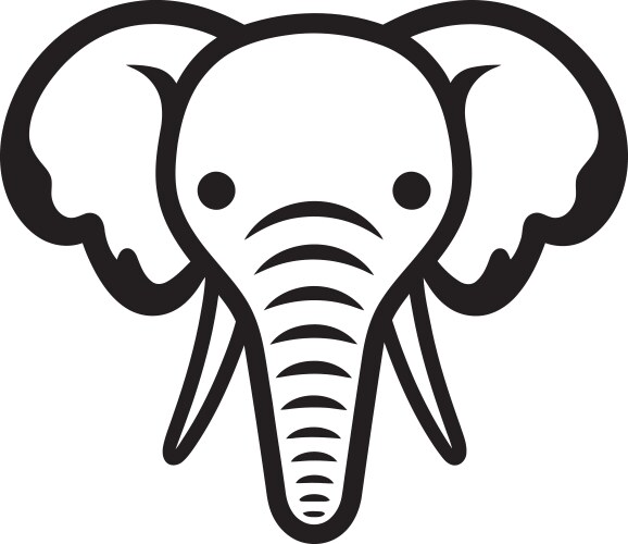 Contemporary black elephant designgraceful Vector Image