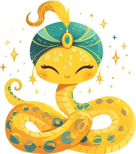 2025 a red snake with stars Royalty Free Vector Image