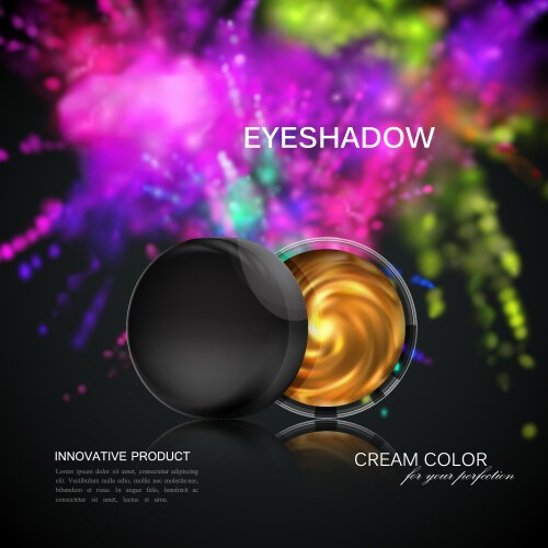 Beauty eye shadows ads Royalty Free Vector Image