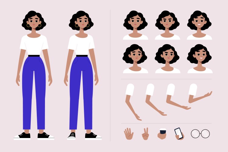 Female Character Animation Set Cartoon Vector Images (over 7,200)