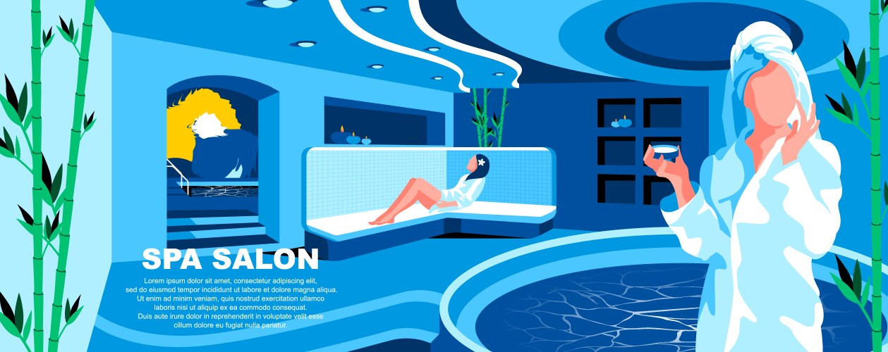 Spa treatment banner Royalty Free Vector Image