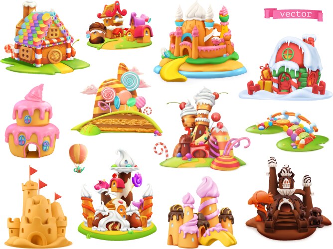 Candy Castle Clipart Sweet Candy Castle. A Fairytale Castle With