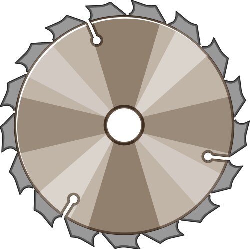 Wood circular saw blade cartoon Royalty Free Vector Image