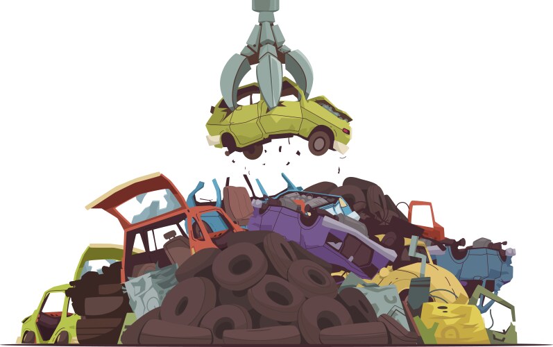 City landfill flat Royalty Free Vector Image - VectorStock