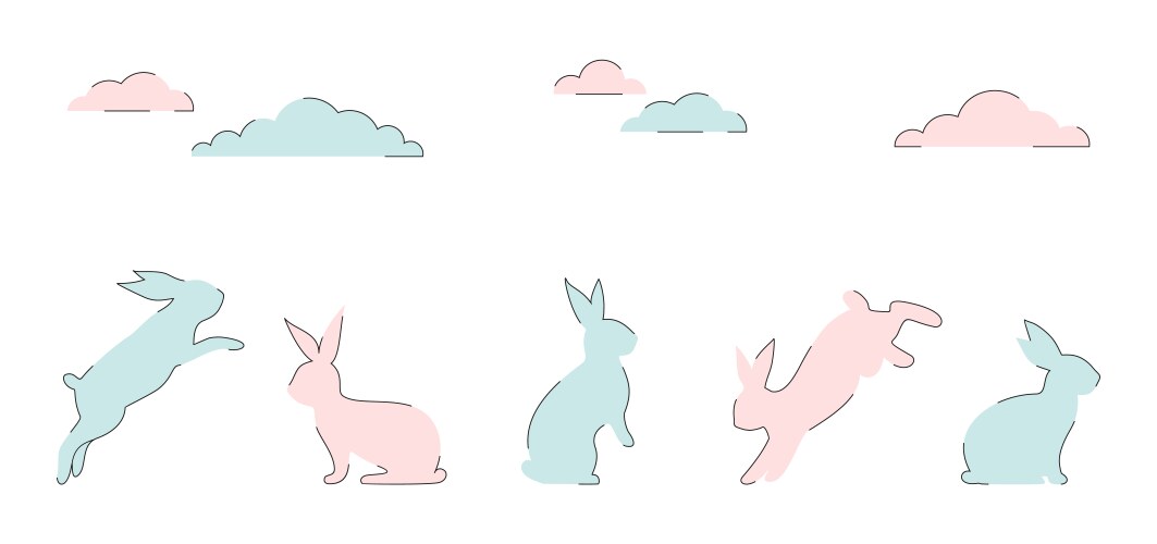 Minimalist Rabbit Vector Images (over 2,400)