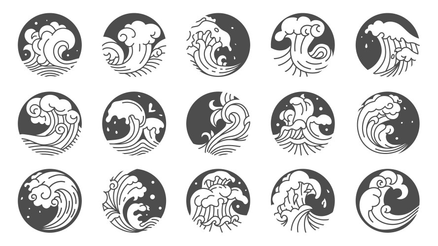 Japanese Waves Logo Vector Images (over 1,500)