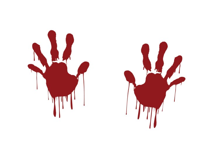Red hand print Royalty Free Vector Image - VectorStock