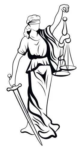 Justice Lady Themis Scale Logo Vector Drawing Svg Silhouette Femida ...
