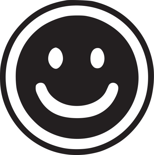 Smiley face - minimalist and simple silhouette Vector Image