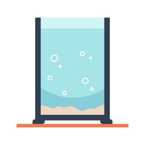 Rectangular glass aquarium Royalty Free Vector Image