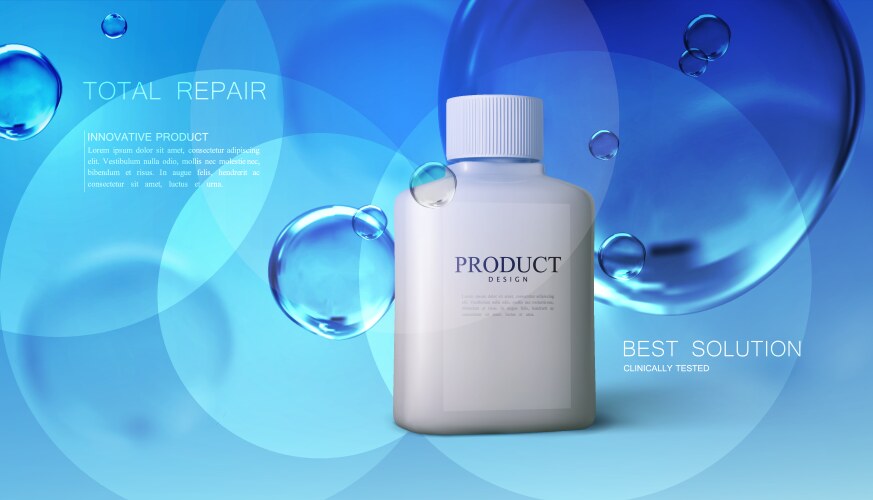 Seamless background with cosmetics Royalty Free Vector Image