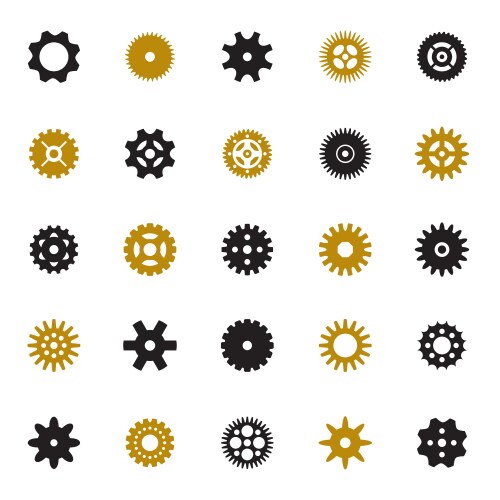 Robot of gears Royalty Free Vector Image - VectorStock