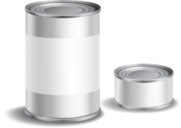 Metal tin can Royalty Free Vector Image - VectorStock