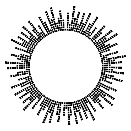 Abstract circular equalizer eq round audio Vector Image