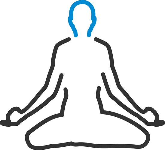 Lotus pose icon Royalty Free Vector Image - VectorStock