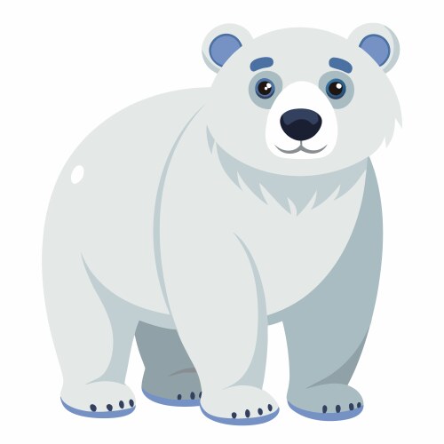 Print polar bear clipart Royalty Free Vector Image
