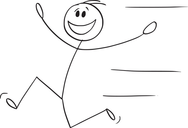Smiling Stickman Vector Images (over 2,200)