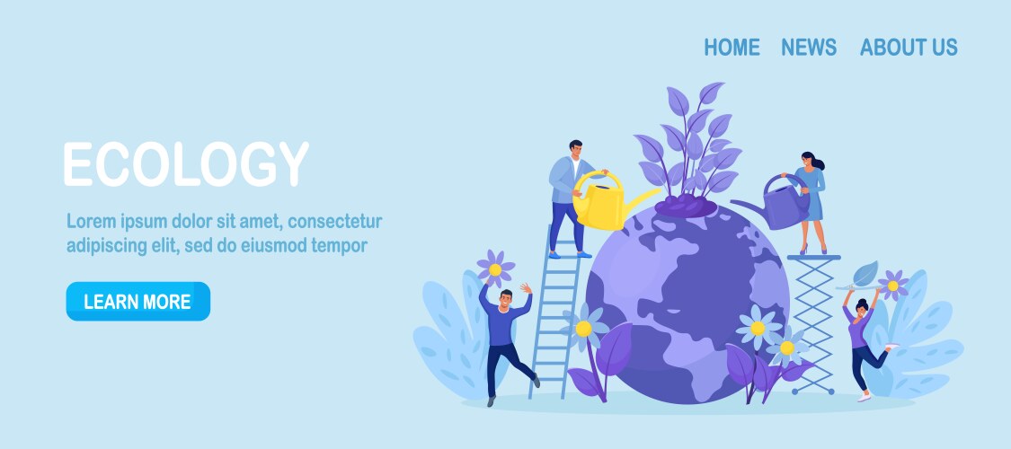 People save planet set Royalty Free Vector Image