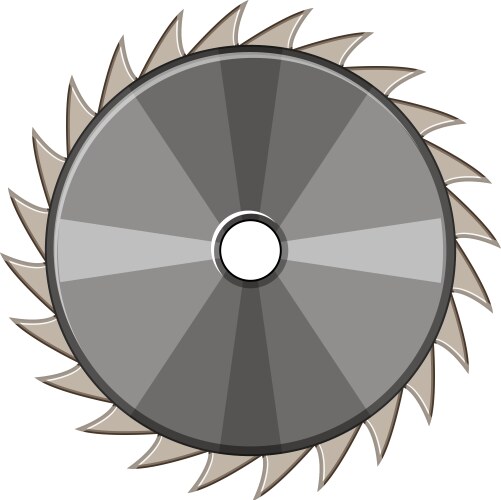 Wood circular saw blade cartoon Royalty Free Vector Image