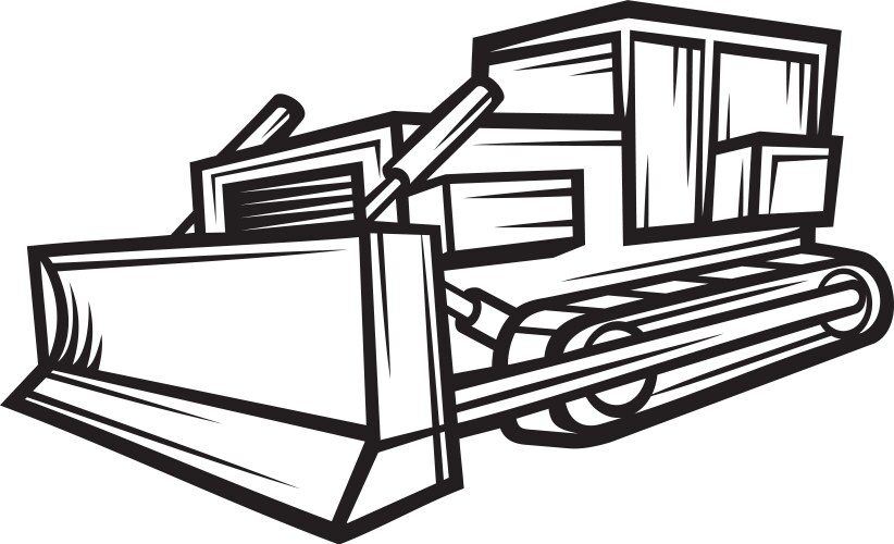 Caterpillar Bulldozer Vector Images (over 340)