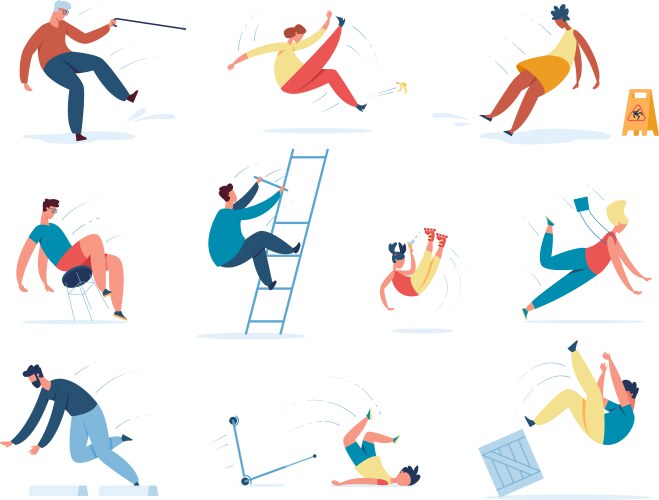 Slips Trips and Falls Vector Images (over 960)