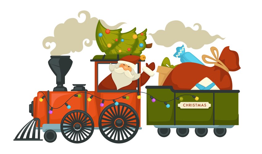 Christmas train Vector Images & Graphics for Commercial Use | VectorStock