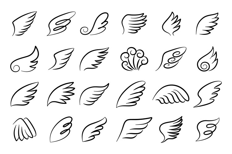Angel Wings Outline Vector Images (over 5,900)