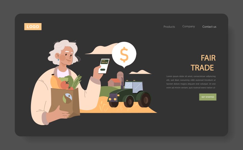 Fair trade set Royalty Free Vector Image - VectorStock