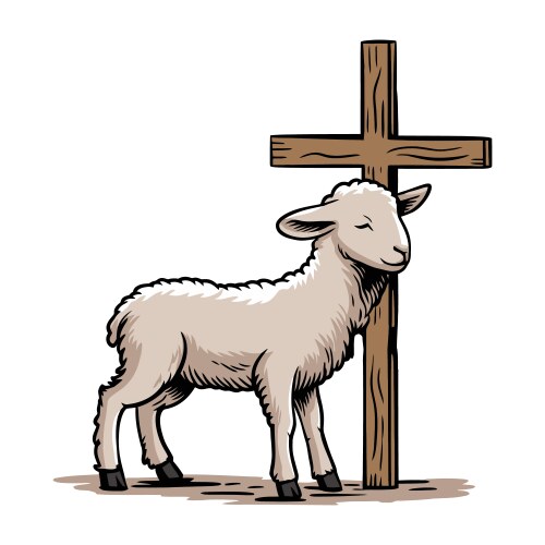 Lamb Sheep Cross Vector Images (over 190)