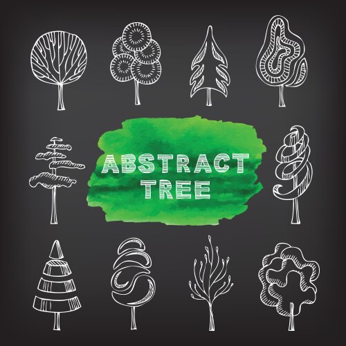 Organic tree icons Royalty Free Vector Image - VectorStock