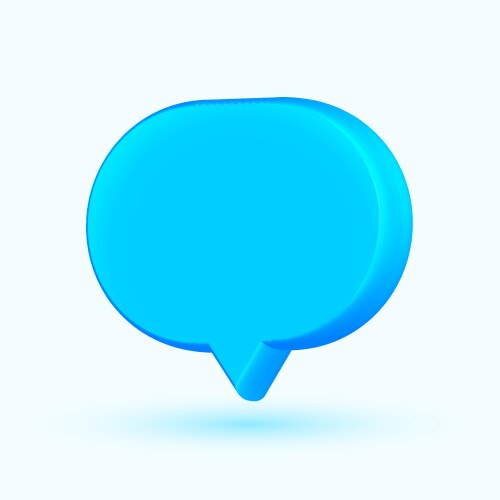 Modern web chat box symbol template in 3d style Vector Image