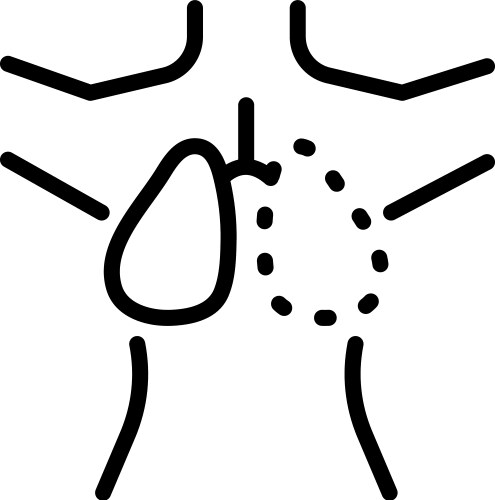Respiratory system symbol human body with lungs Vector Image