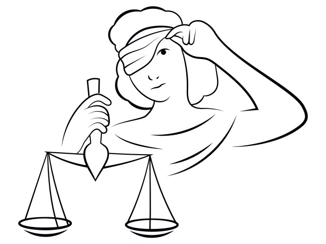 Justice Lady Themis Scale Logo Vector Drawing Svg Silhouette Femida ...
