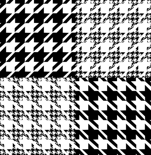 Classic hounds-tooth pattern in a patchwork Vector Image