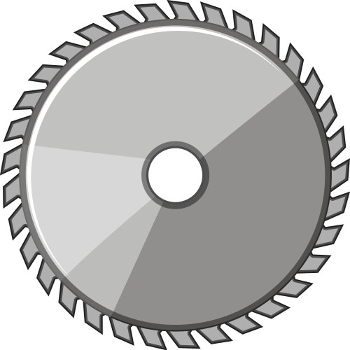 Carbide circular saw blade cartoon Royalty Free Vector Image