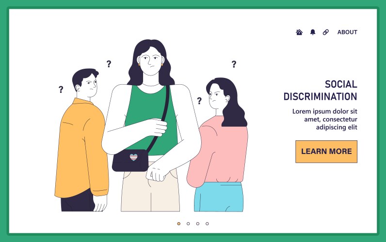 Gender transition negative side person facing Vector Image