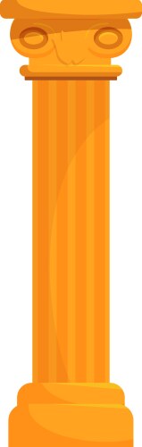 Greek column icon cartoon style Royalty Free Vector Image