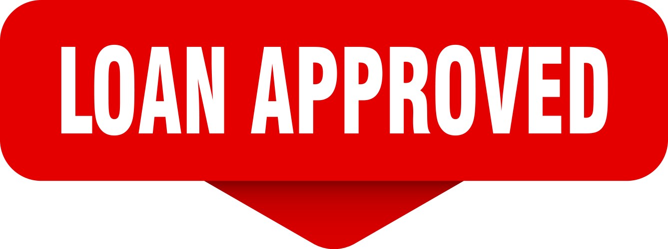 Loan approved sticker sign Royalty Free Vector Image