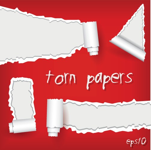 Torn paper number background Royalty Free Vector Image