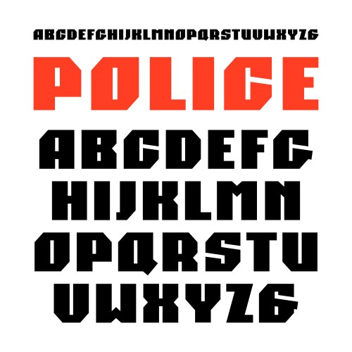 Bold font capital modern letters alphabet Vector Image Bold font capital modern letters alphabet Vector Image