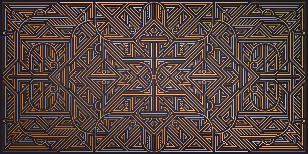 Art deco gold black seamless pattern Royalty Free Vector