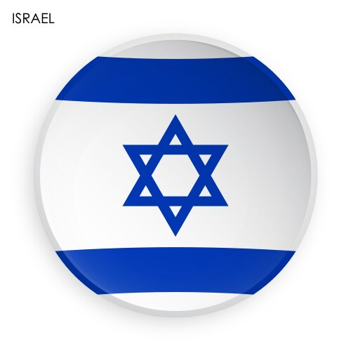 Israel flag icon flat style Royalty Free Vector Image